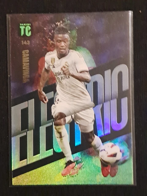 CARTE PANINI TOP Class 2024 Eduardo Camavinga #143 Electric Foil Real ...