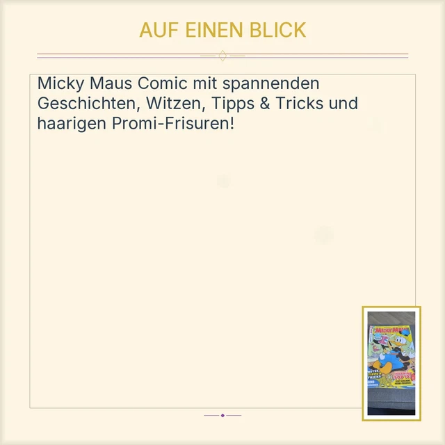 MICKY MAUS COMIC Walt Disney Egmont Ehapa Taschenbuch Deutsch ...