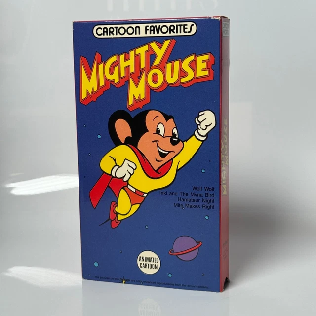 MIGHTY MOUSE CARTOON Favorites VHS Tape Vintage Animated Classic Trans ...