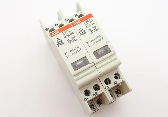 2X STROMSTOSSSCHALTER ABB E262C-230 Stromstoßrelais Latching Relay 230V AC 2S 10A EUR 29,00 ...