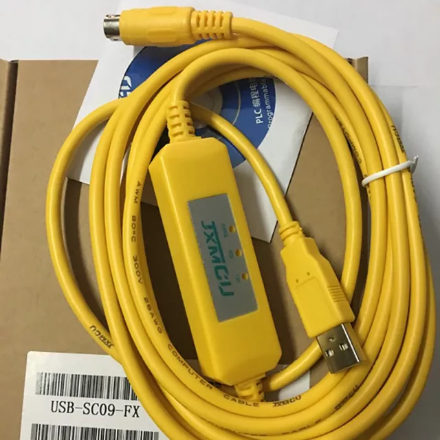 FOR MITSUBISHI FX1S FX1N FX2N FX3U PLC Programming Download Cable USB ...