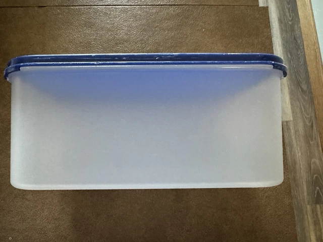 VINTAGE TUPPERWARE SHEER 18 Cup Modular Mates Container #1609 W/ Blue ...