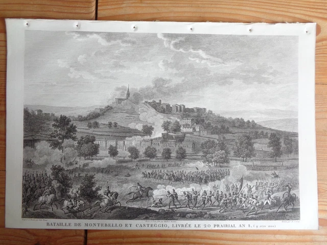 BATAILLE DE MONTEBELLO NAPOLEON grande gravure ancienne planche CARLE ... BATAILLE DE MONTEBELLO NAPOLEON grande gravure ancienne planche CARLE ...