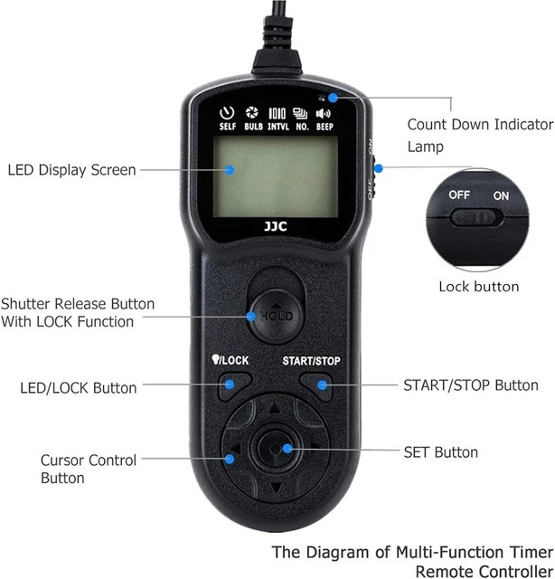 RS-60E3 TIMER REMOTE Control for Canon EOS R8 R7 R10 R6 R RP 90D 80D ...