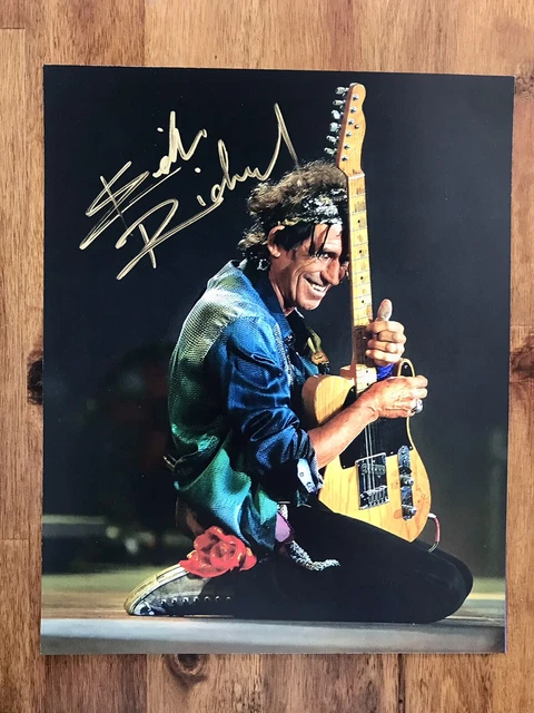 KEITH RICHARDS GENUINE Signed Photo Original Autographed 8''x 10" Photo ...