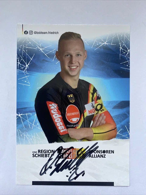 ORIGINAL AUTOGRAMMKARTE BOBSPORT 4er-Bob Alexander Schüller OS 2022 EUR ...