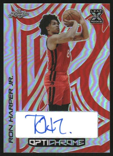 2022-23 FEUILLE OPTICHROME rouge prismatique #BARHJ Ron Harper Jr. Auto ...