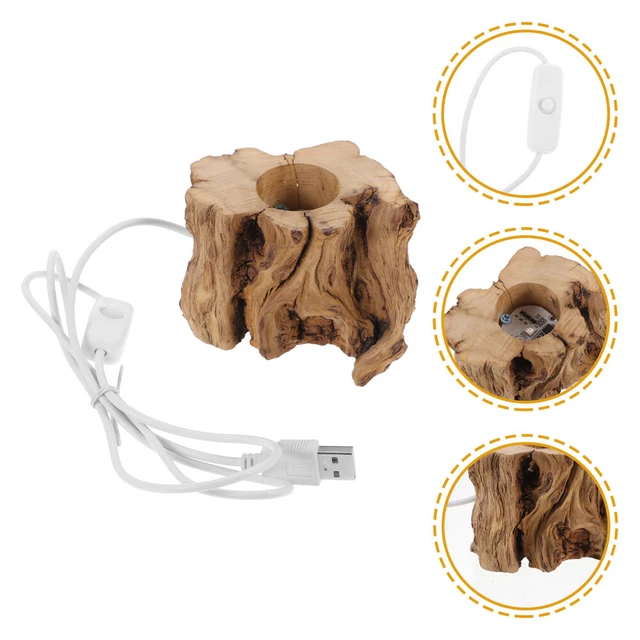 CRYSTAL BALL PEDESTAL LED Light Stand USB Tabletop Crystal Ball Holder ...