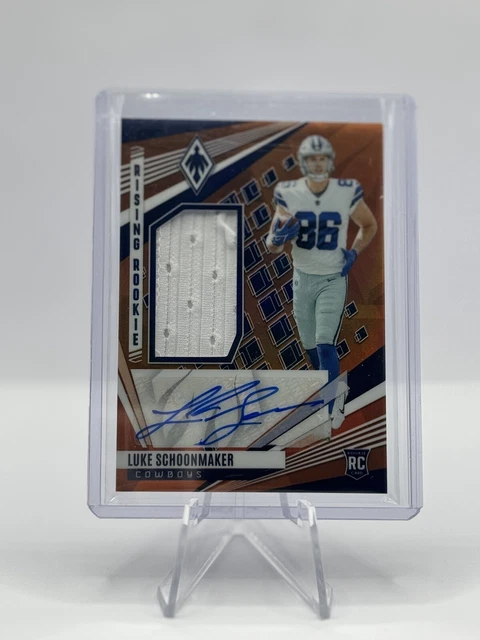 2023 PHOENIX RISING Rookie Material/Glove Auto Luke Schoonmaker Orange ...