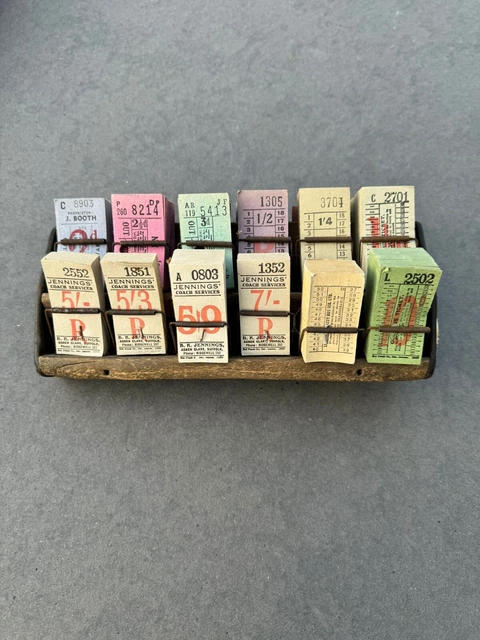 BUS COACH RAILWAY Conductor Wooden Mousetrap Clippy 6 Double Ticket ...