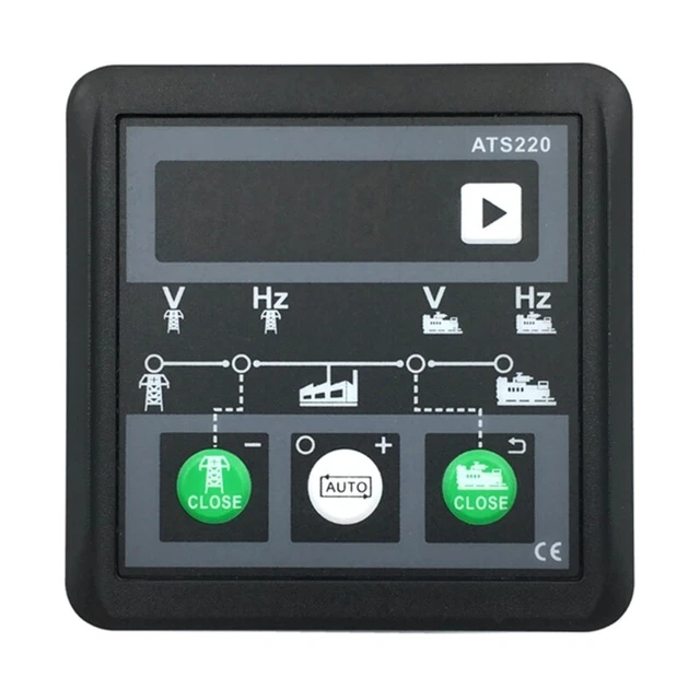 GENSET ATS CONTROLLER ATS220 Electric Generator Panel Auto Manual LED ...