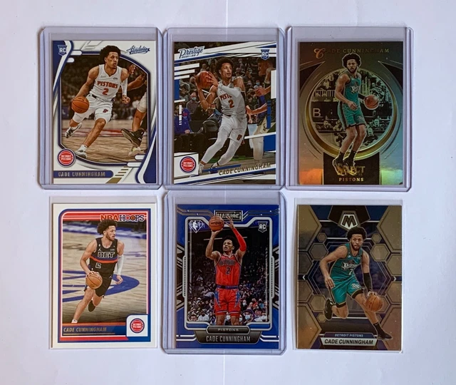 CADE CUNNINGHAM BASKETBALL 6 Card Lot - VARIOUS INSERTS, RC - Detroit ...