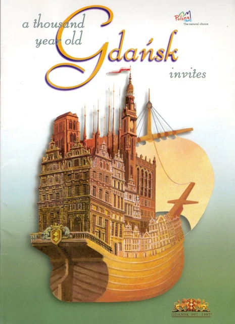 1000 YEARS OLD- GDANSK -invites-large format guide/area map & street ...