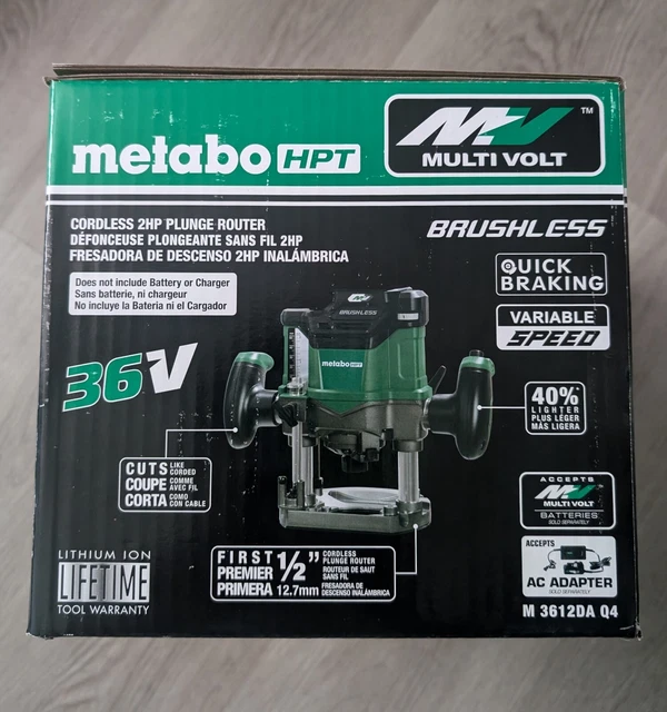 METABO HPT M3612DAQ4 36V Cordless Variable Speed Plunge Router - Bare ...