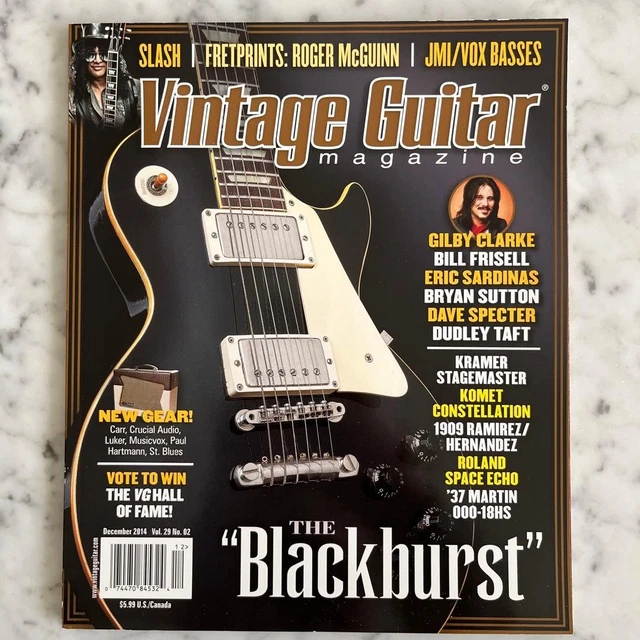 VINTAGE GUITAR MAGAZINE Dec 2014 Blackburst Guitar Review Interview £56 ...