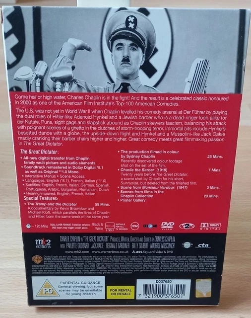 CHARLIE CHAPLIN-THE GREAT Dictator [DVD][1940] The Chaplin Collection ...