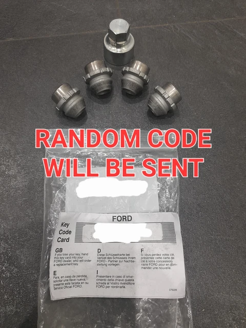 NEW GENUINE FORD LOCKING WHEEL NUTS SET FOCUS MONDEO FIESTA 19mm HEAD £ ...