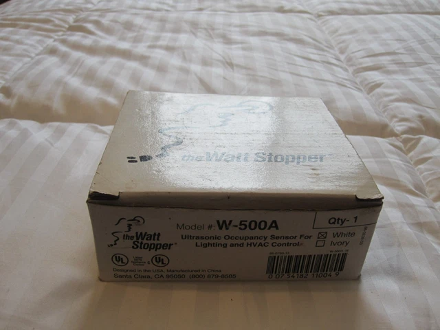 THE WATT STOPPER w-500a, white, Ultrasonic Occupancy Sensor for ...