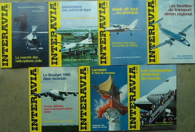 REVUES AVIATION INTERAVIA Lot De 7 Numéros De L'année 1985 EUR 45,00 ...