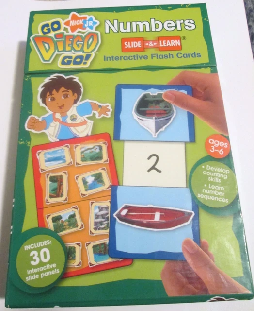 GO DIEGO GO! Interactive Number Flash Cards Ages 3 to 6 New Nick Jr ...