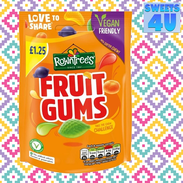 ROWNTREES FRUIT GUMS Bag (120g) X 20 Bags TRACKED POSTAGE ONLY £24.99 £ ...