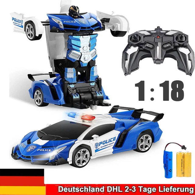 LED TRANSFORMER AUTO Rennauto Roboter Fernbedienung Motor Wagen Kind ...