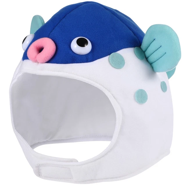 FUNNY FISH HATS Kids Pufferfish Stuffed Animal Costume Adult Prop $22. ...
