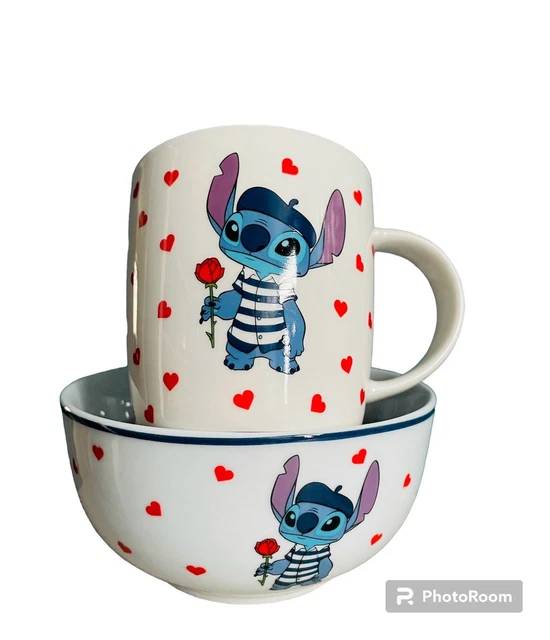 STITCH MUG AND Bowl Lilo & Stitch Breakfast Set Gift Disney Love ...