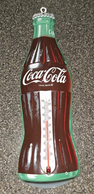 VINTAGE ROBERTSON 16& Coca Cola Bottle Thermometer Made In USA Very ...