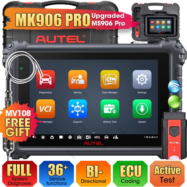 APPARECCHIO DIAGNOSTICO PROFESSIONALE Autel MaxiSys MK906 PRO PK MK908 ...