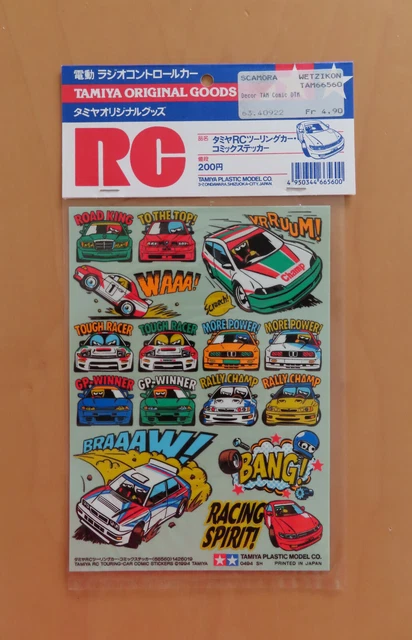 RC TAMIYA DECAL no.66560 RC Touring-Cars Comic Sticker Good's NEU NIB ...