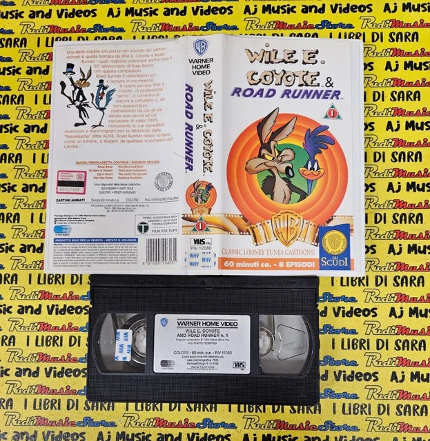 VHS**FILM WILE E. COYOTE & ROAD RUNNER N.1 1990 WARNER GLI SCUDI PIV ...