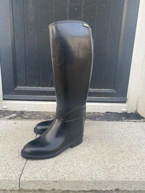AIGLE RIDING BOOTS black rubber size 37/UK 4 £23.56 - PicClick UK