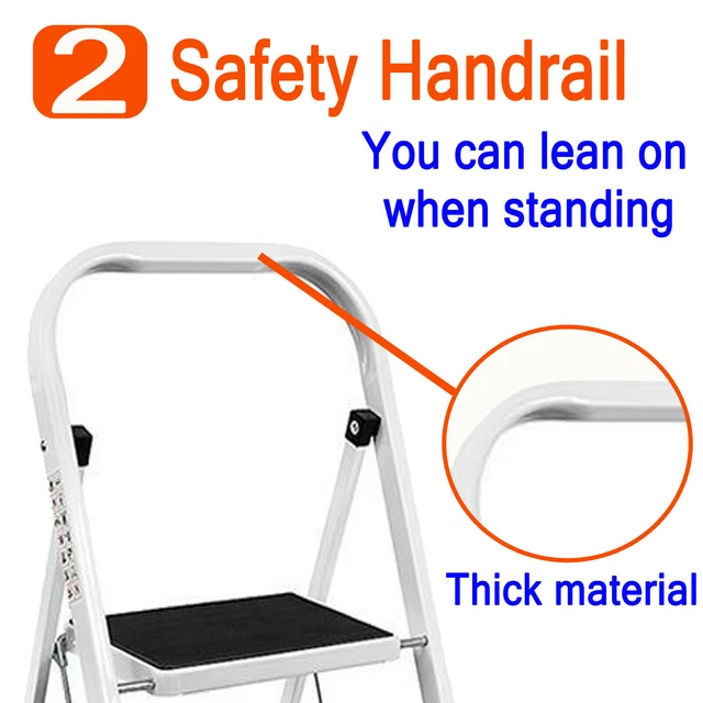FOLDING 1 2 3 4 Steps Ladder Safety Non Slip Mat Tread Ladders or w ...