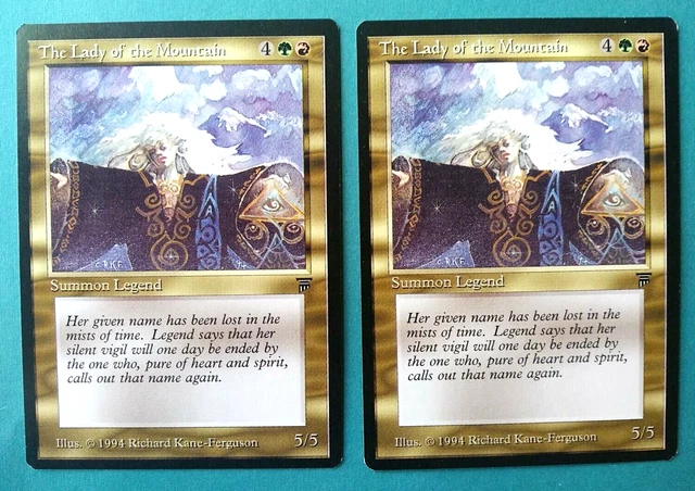 MAGIC THE GATHERING MTG Legends THE LADY OF THE MOUNTAIN X 2 (VLP/EX) U ...