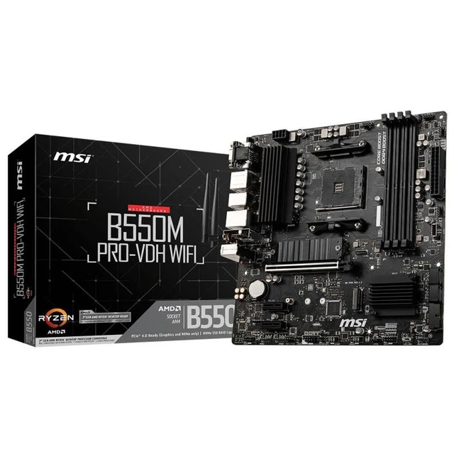 MSI B550M PRO-VDH WIFI motherboard AMD B550 Socket AM4 micro ATX £117. ...