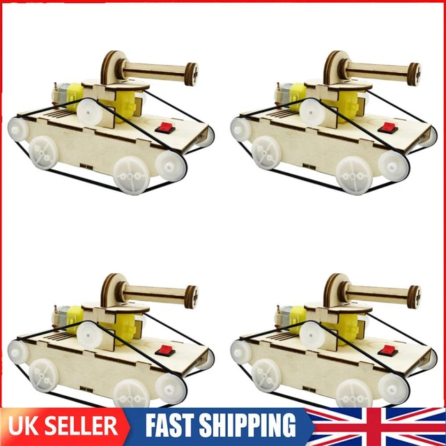 DIY WOODEN TANK Model Assemble Kit Science Education Aid for School Lab ...