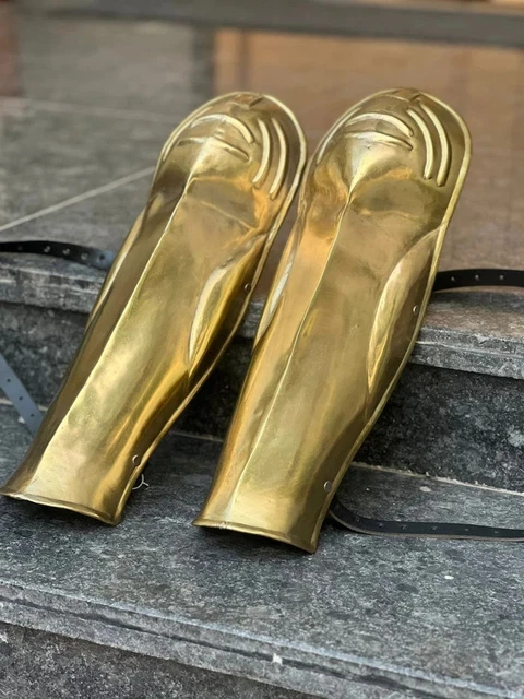 ROMAN GLADIATOR LEG Guards Armor Handmade Medieval Knight Greaves pair ...