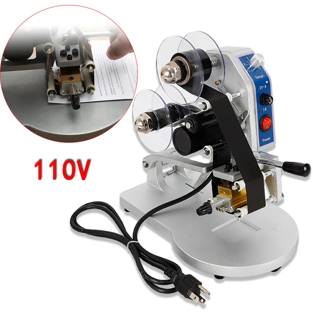 DY-8 HOT STAMP Printer,Manual Ribbon Coding Hot Foil Stamping Date Code ...