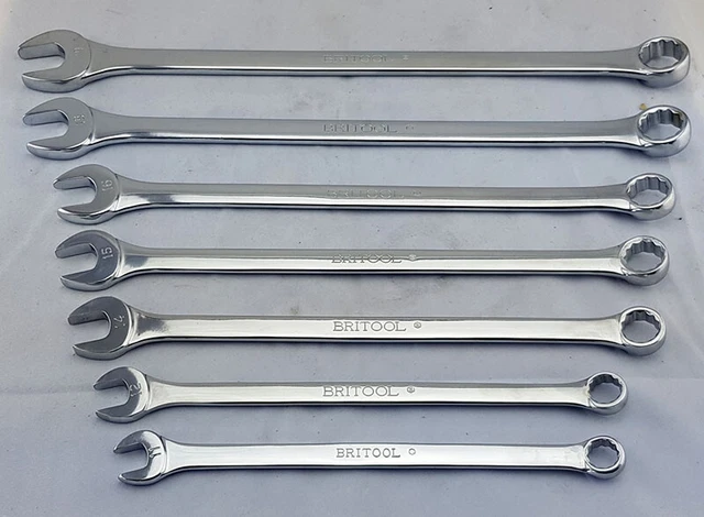 BRITOOL ENGLAND EXTRA Long Metric Combination Spanner Set With Bi ...
