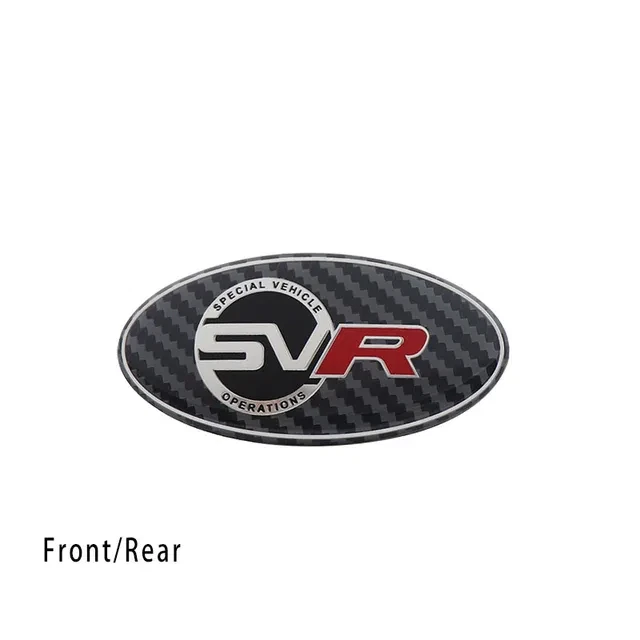 RANGE ROVER SVR Badge Rear Boot Metal Carbon Fibre Design Adhesive 8cm ...