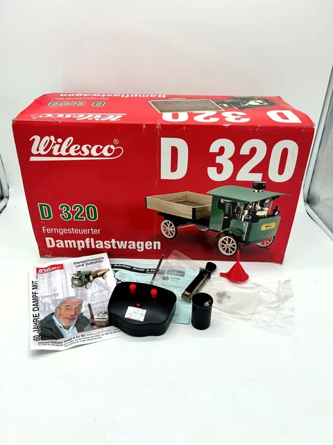LIVE STEAM WILESCO Old-Type D320 Steam Lorry Model with Remote Control ...