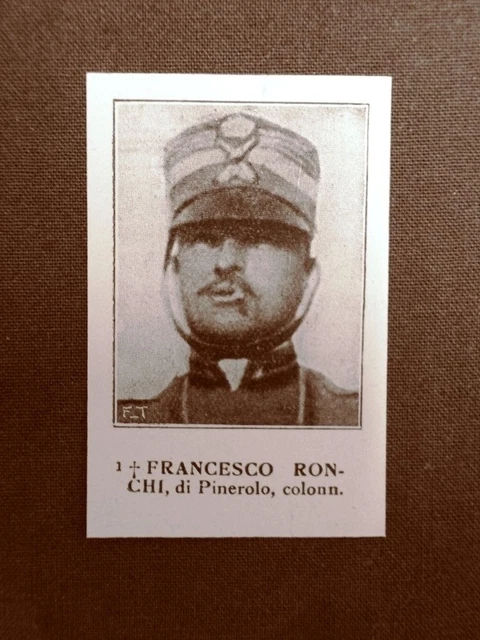 WW1 PRIMA GUERRA mondiale 1914-1918 Caduto Francesco Ronchi di Pinerolo ...