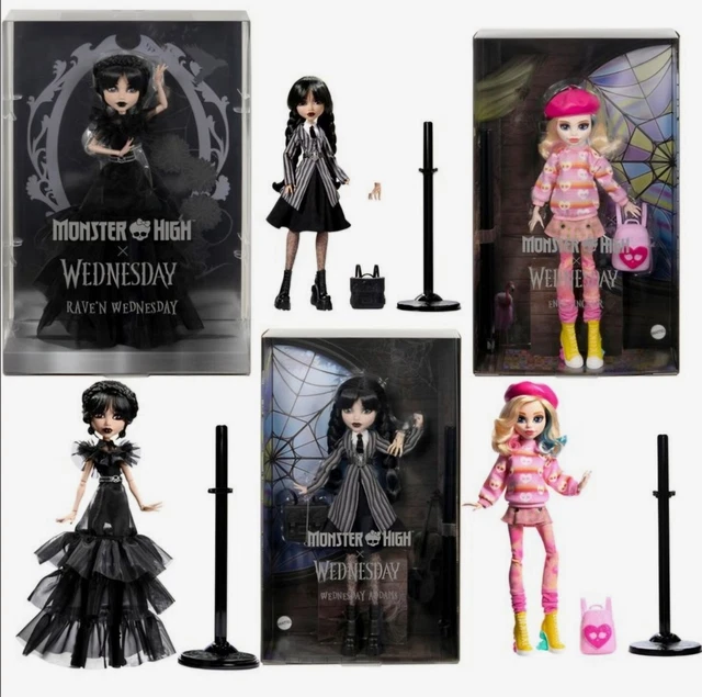 MONSTER HIGH WEDNESDAY Addams, Raven Wednesday, Enid Sinclair LOT of 3 ...