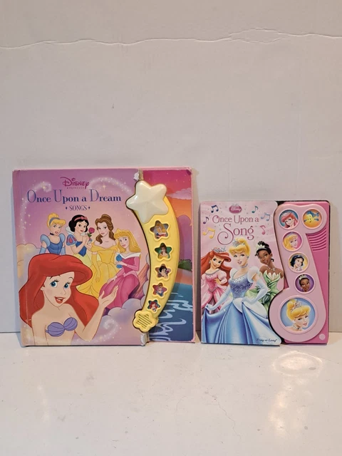 DISNEY PRINCESS ONCE upon a songs Sound Book Bundle x2 both 1st Print ...
