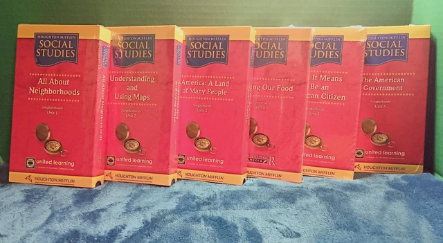 LOT OF 6 Houghton Mifflin Social Studies Neighborhoods Unit 1-6 VHS ...