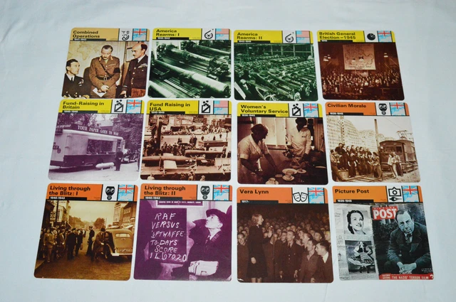 WORLD WAR II WW2 CARD LOT 1977 Edito-Service 96 CARDS! Battles History ...