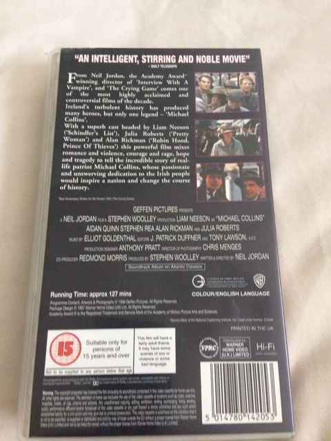 MICHAEL COLLINS . Liam Neeson. VHS Video Tape 1997 £2.99 - PicClick UK