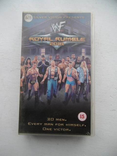 VINTAGE WWF AMERICAN Pro-Wrestling VHS ROYAL RUMBLE 2001 Silver Vision ...
