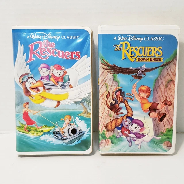 DISNEY VHS BLACK Diamond Classics: The Rescuers & The Rescuers Down ...